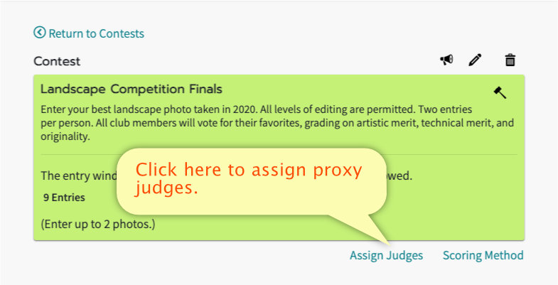 Help | Proxy Contest| My Camera Club