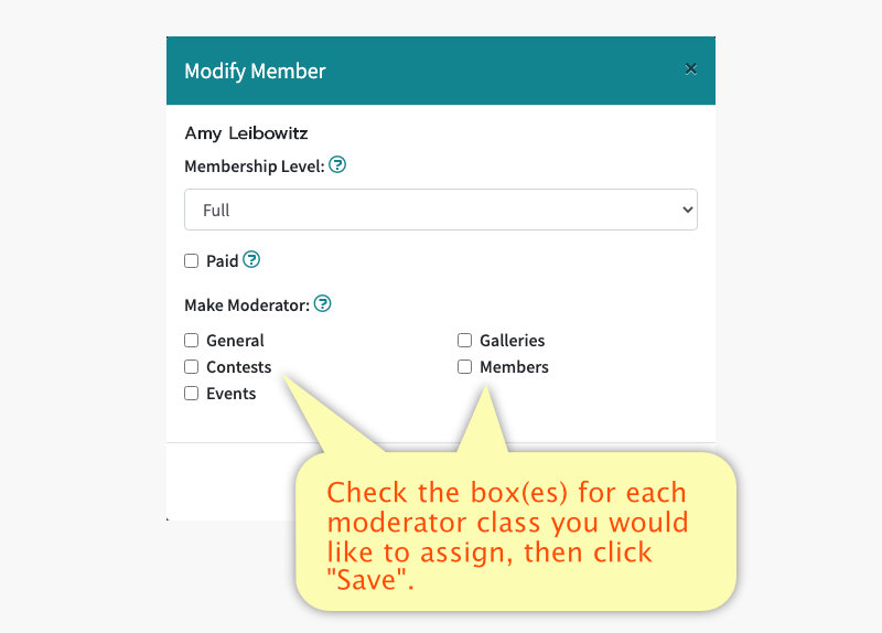 Help | Assigning Moderators | My Camera Club